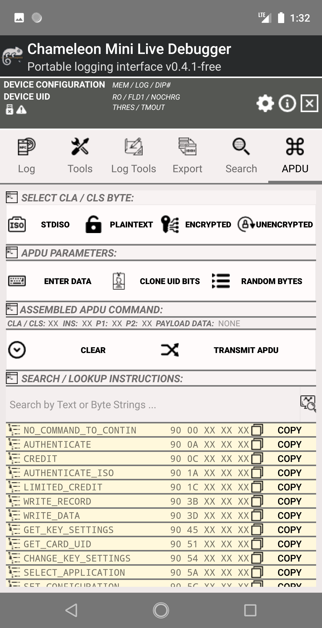 SEND and SEND_RAW in non-reader modes · Issue #175 · emsec/ChameleonMini · GitHub