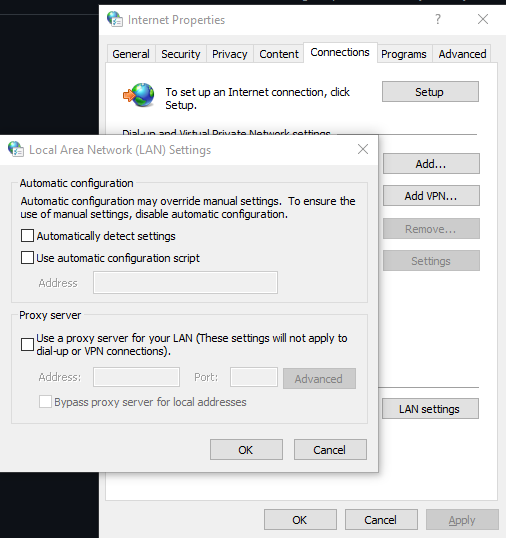 "Automatically Detect Proxy Settings" setting slow down WebView2's ...