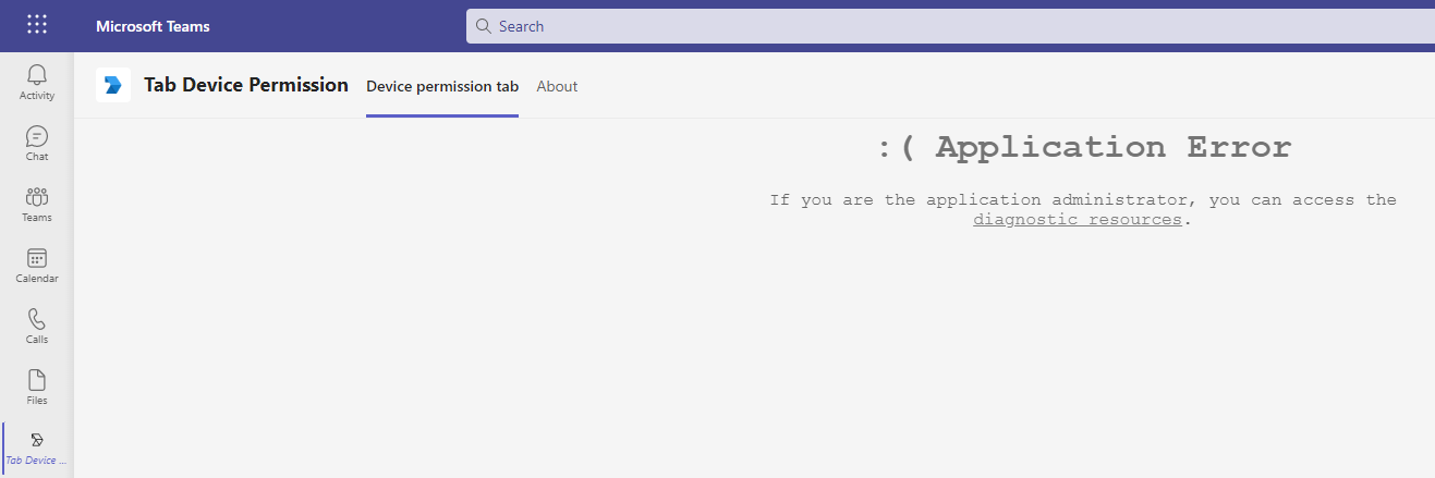 tab-device-permissions sample app fails to load · Issue #769 · OfficeDev/Microsoft-Teams-Samples ...
