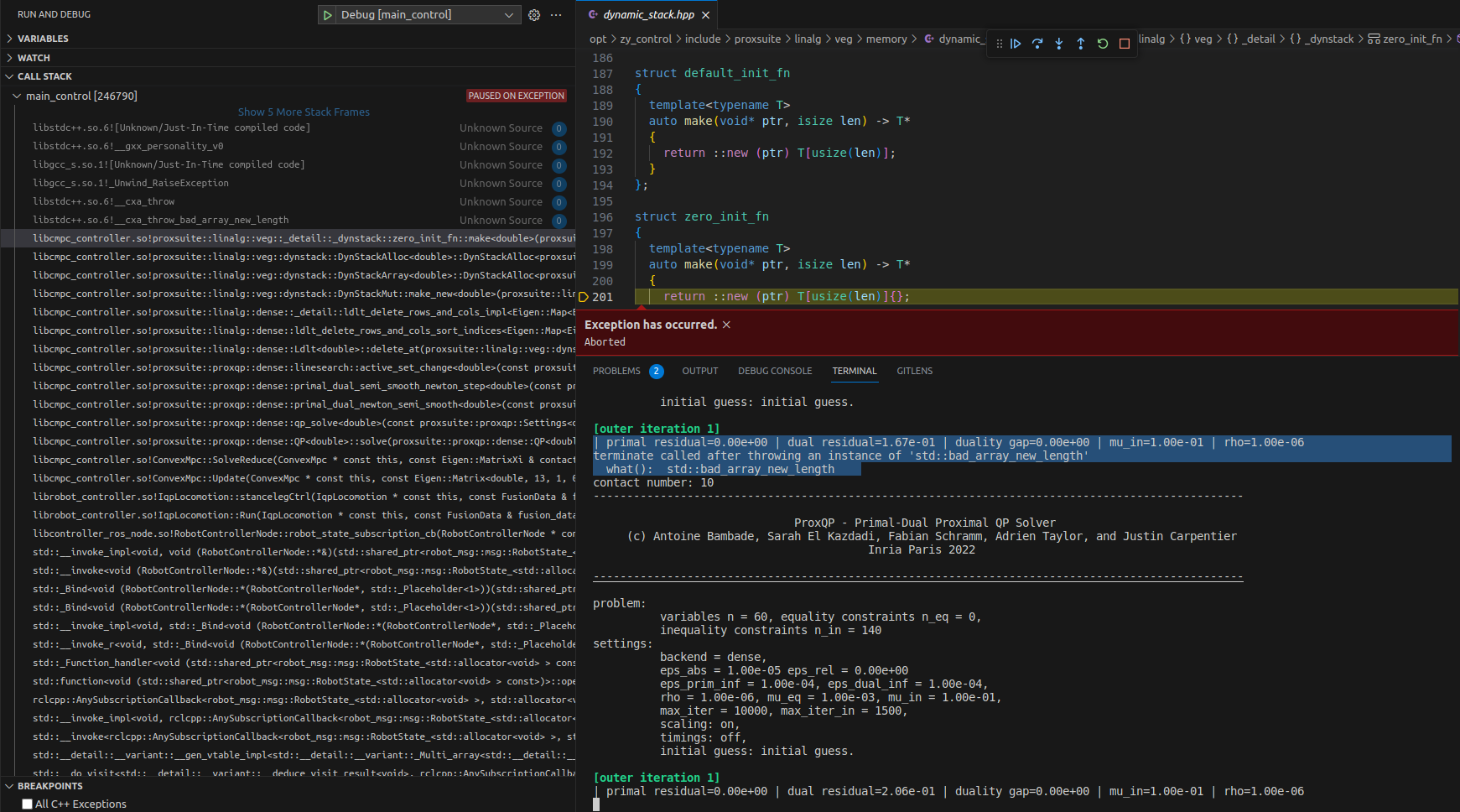 How to specify a CPU time limit like qpOASES · Issue #226 · Simple-Robotics/proxsuite · GitHub