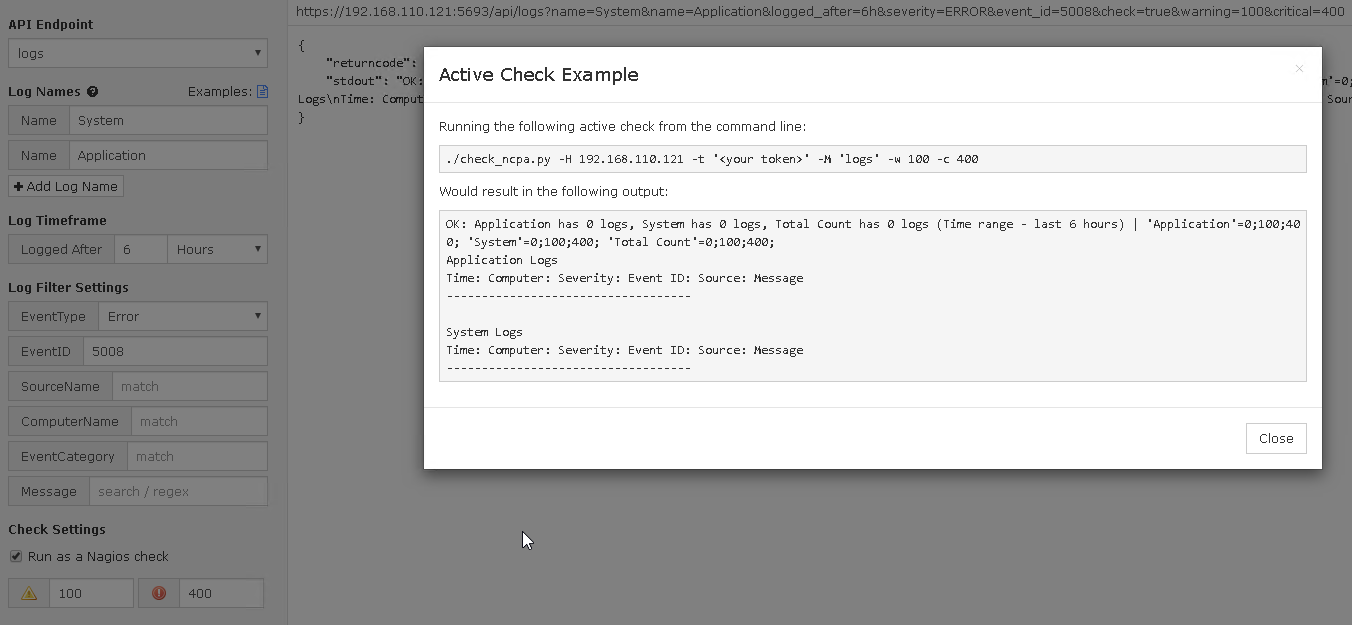 Windows Logs check_ncpa.py output not complete · Issue #595 · NagiosEnterprises/ncpa · GitHub