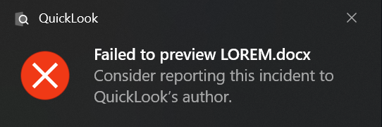 Cant Preview Docx Documents Failed To Preview Consider Reporting 