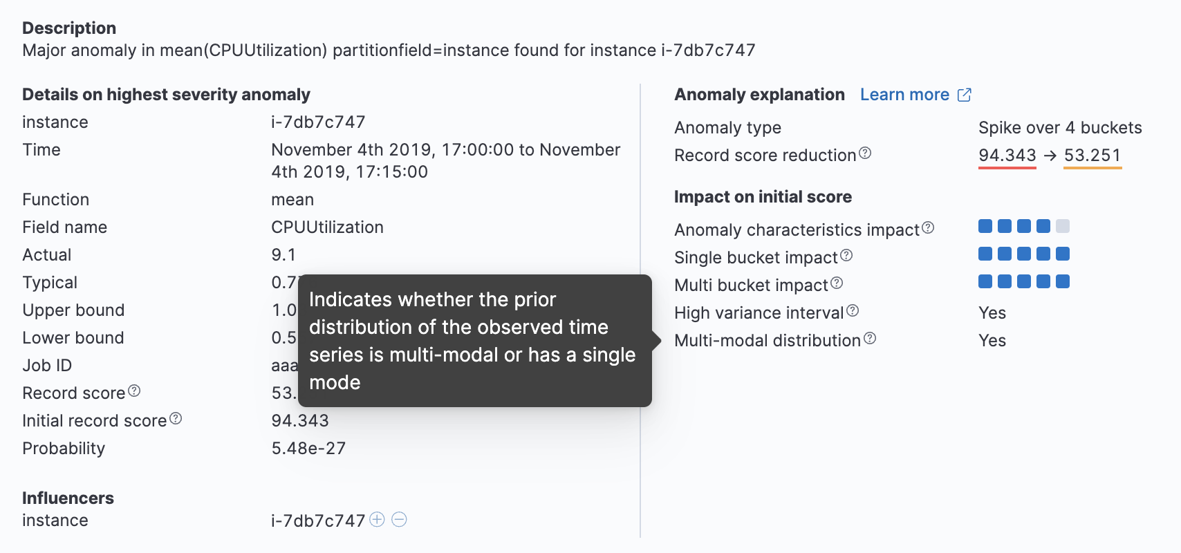 [ML] Add multimodal distribution to the anomaly score explanation section · Issue #149016 ...