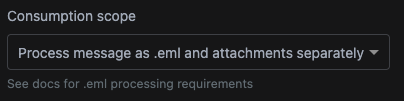 [BUG] New mail frontend mentions docs for *.eml processing requirements but docs do not contain ...
