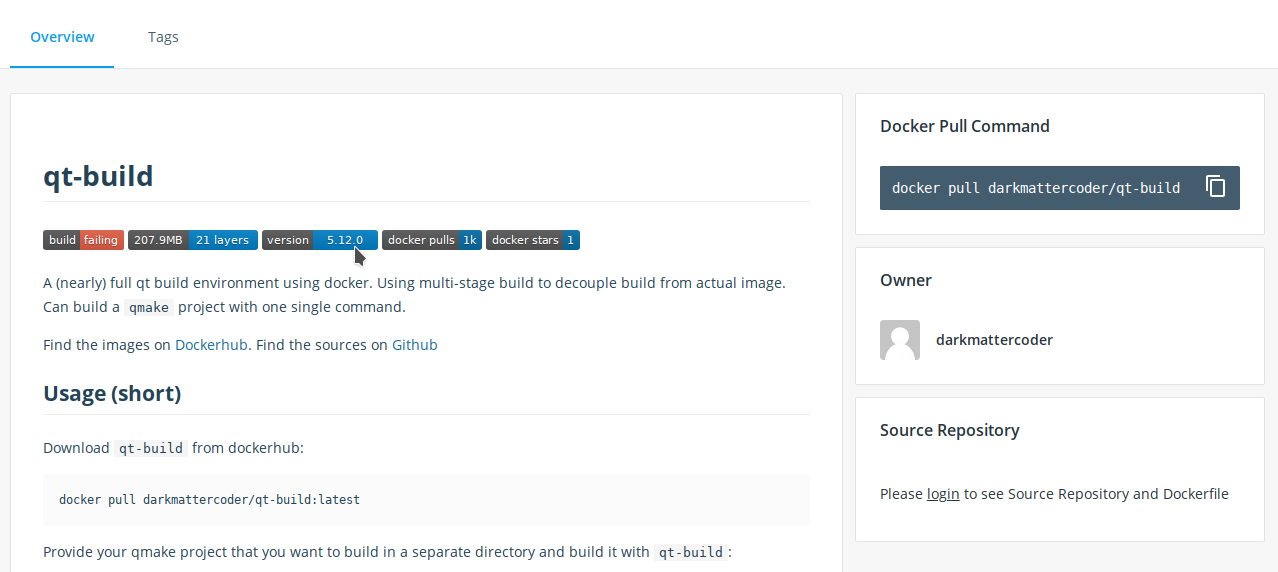 Github Link for source project is only visible when logged in as owner for public repository ...