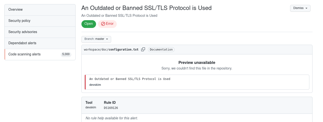 Files Are Not Displayed Properly On Github · Issue 7 · Microsoftdevskim Action · Github
