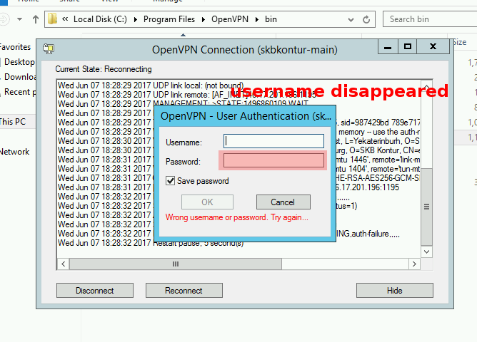 better handling of auth-failure · Issue #170 · OpenVPN/openvpn-gui · GitHub