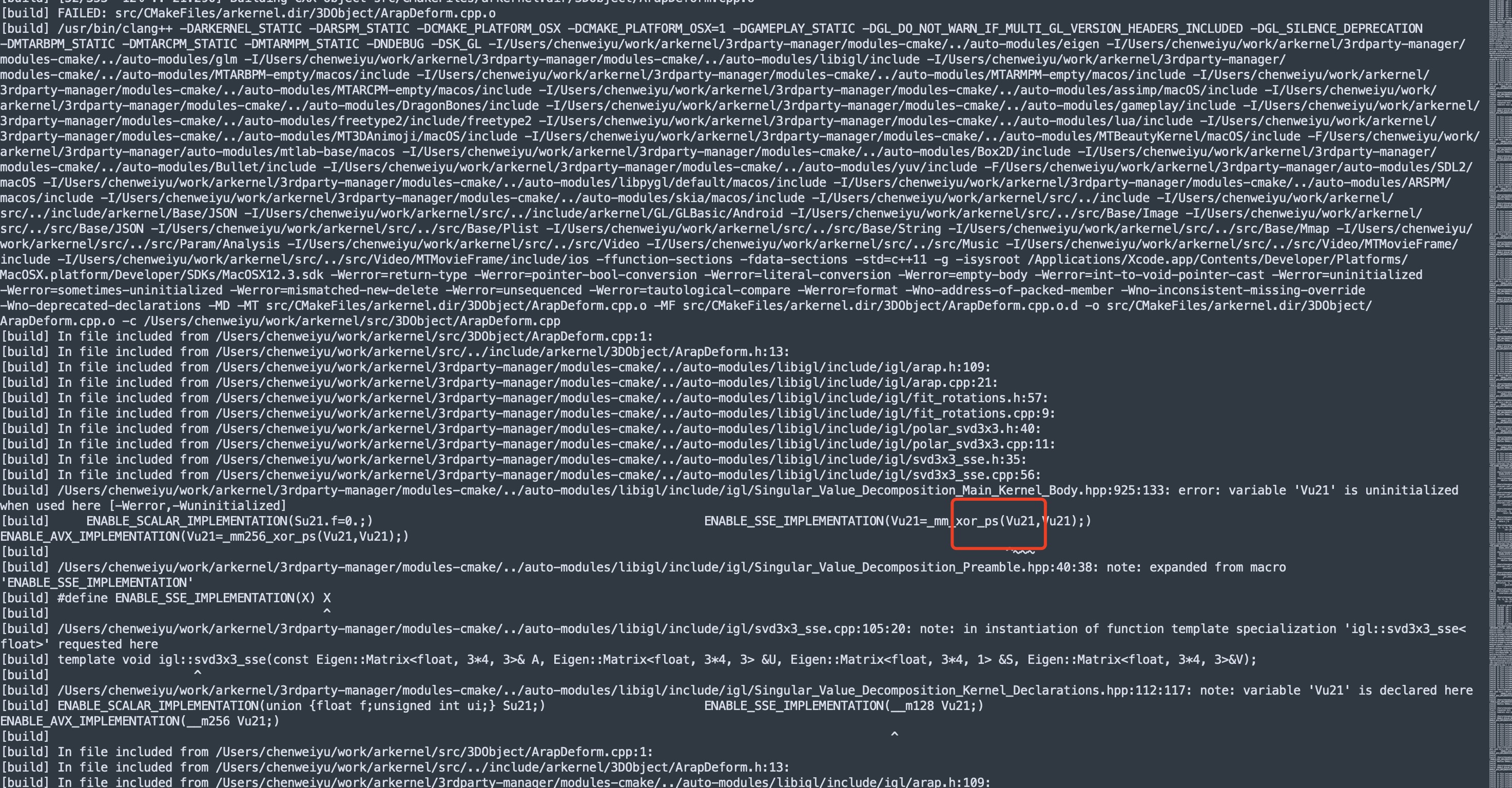 MAC sse compilation error · Issue #2183 · libigl/libigl · GitHub