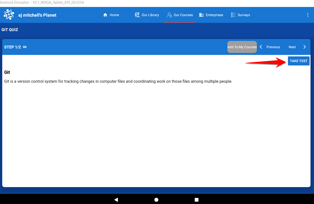 Take test button message · Issue #1351 · open-learning-exchange ...