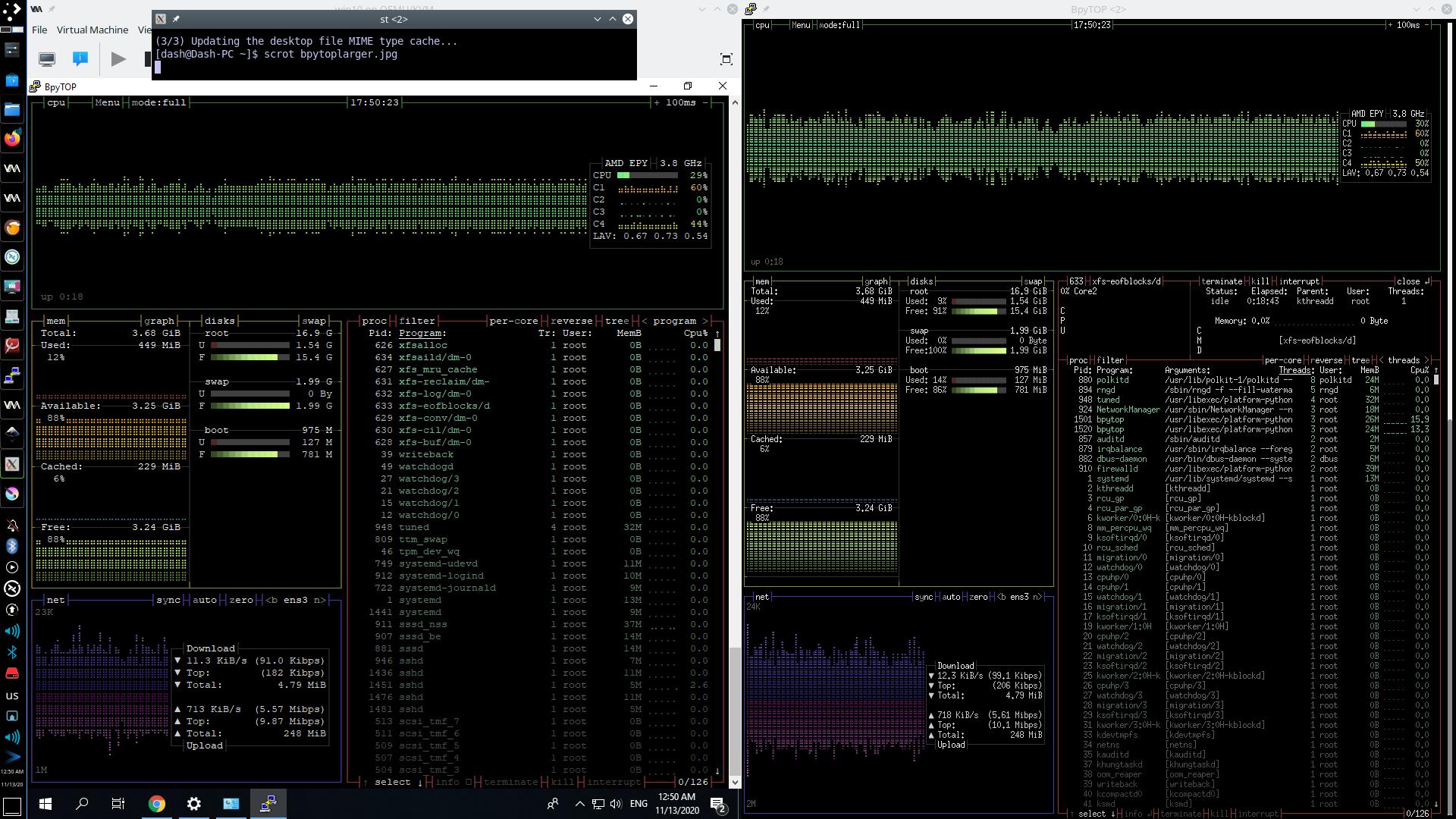 [BUG] Garbled Text and colours on screen · Issue #196 · aristocratos/bpytop · GitHub