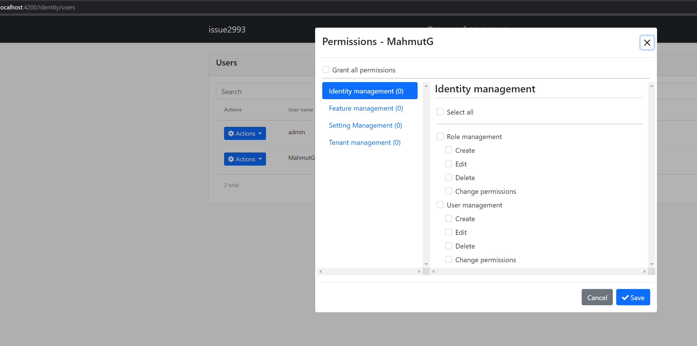 Returns meaningless value in permission setting on User management page · Issue #12450 ...