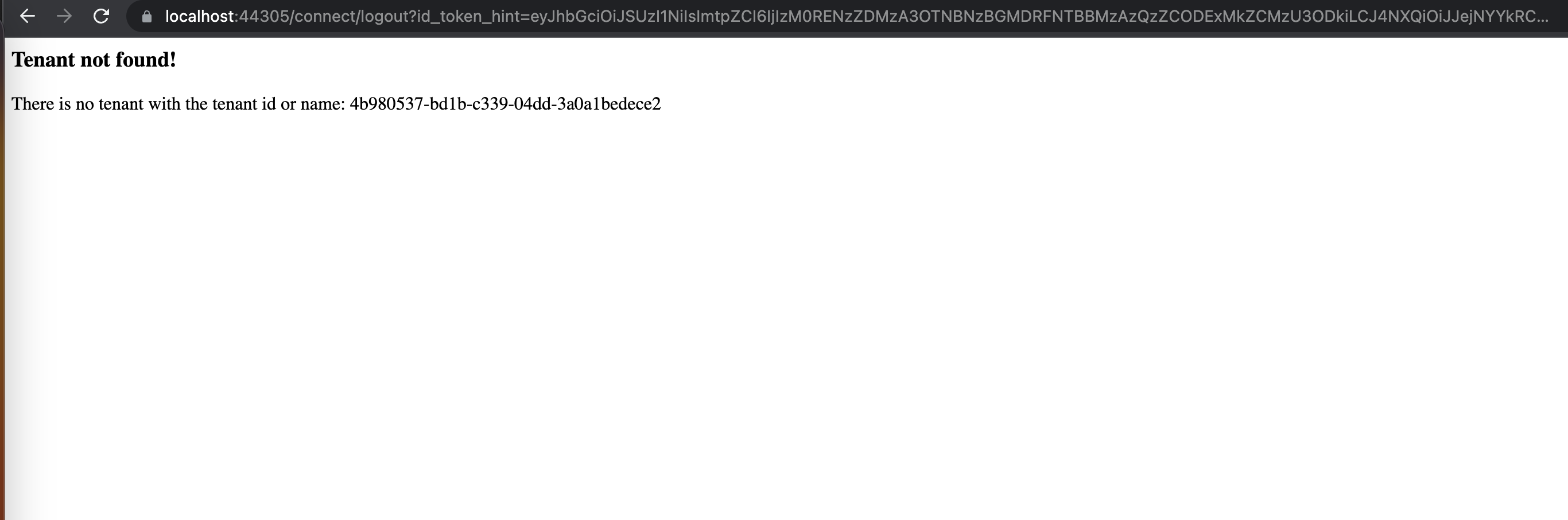 Non Existing Tenant Issue · Issue 16025 · Abpframeworkabp · Github