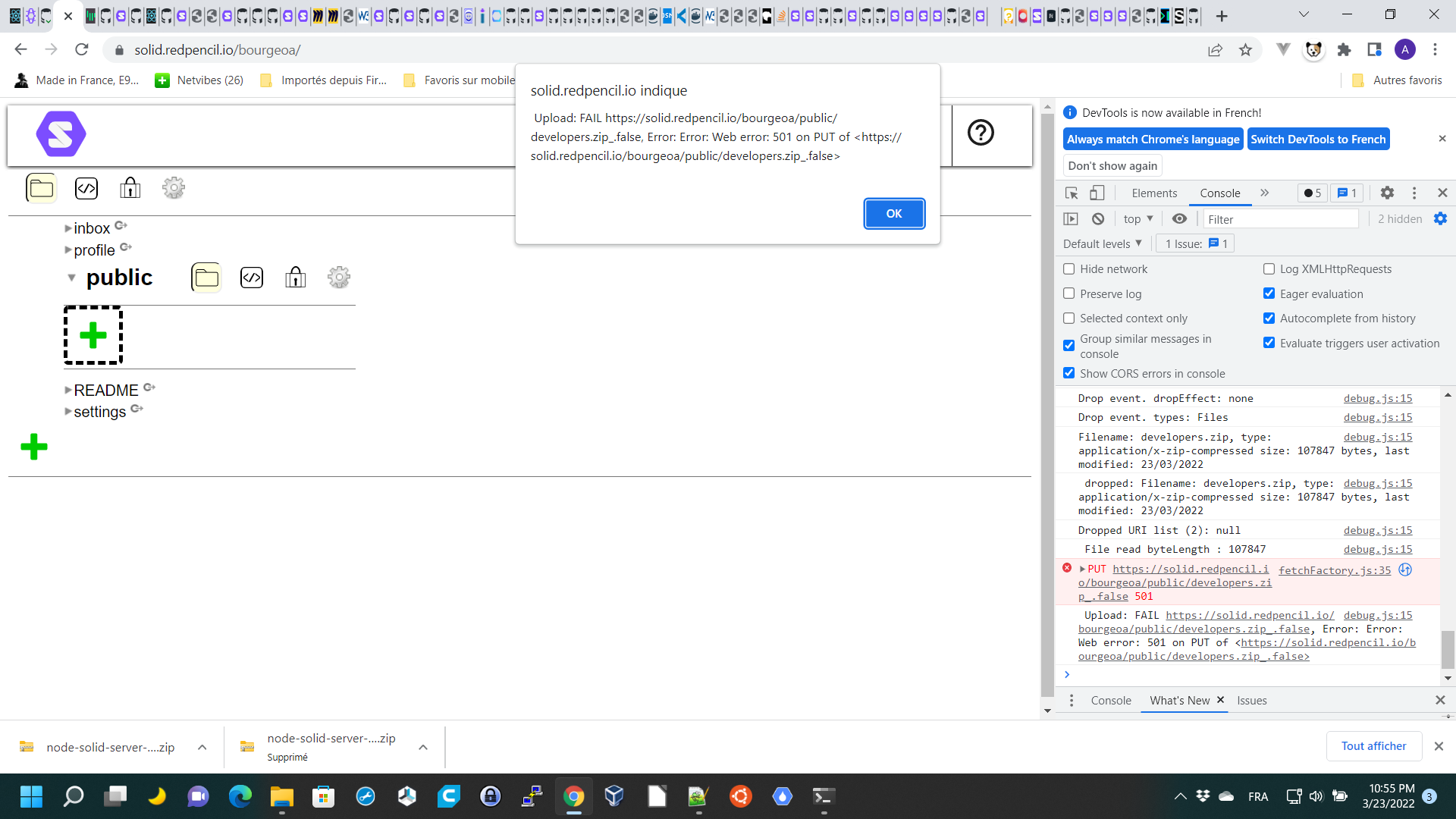 Cannot upload .zip files in CSS · Issue #486 · SolidOS/solid-ui · GitHub