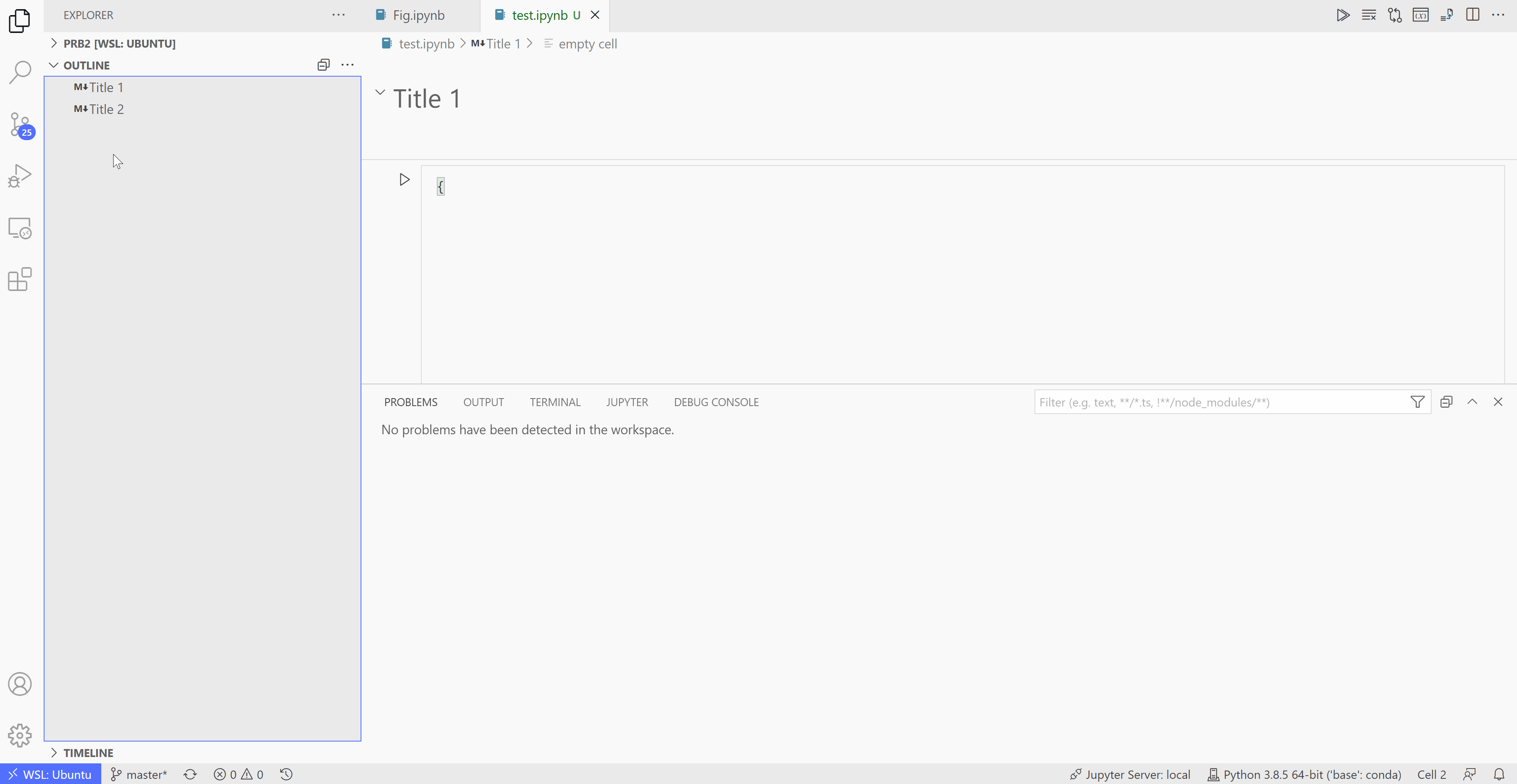 clicking the heading in the outline will not jump · Issue #5657 · microsoft/vscode-jupyter · GitHub