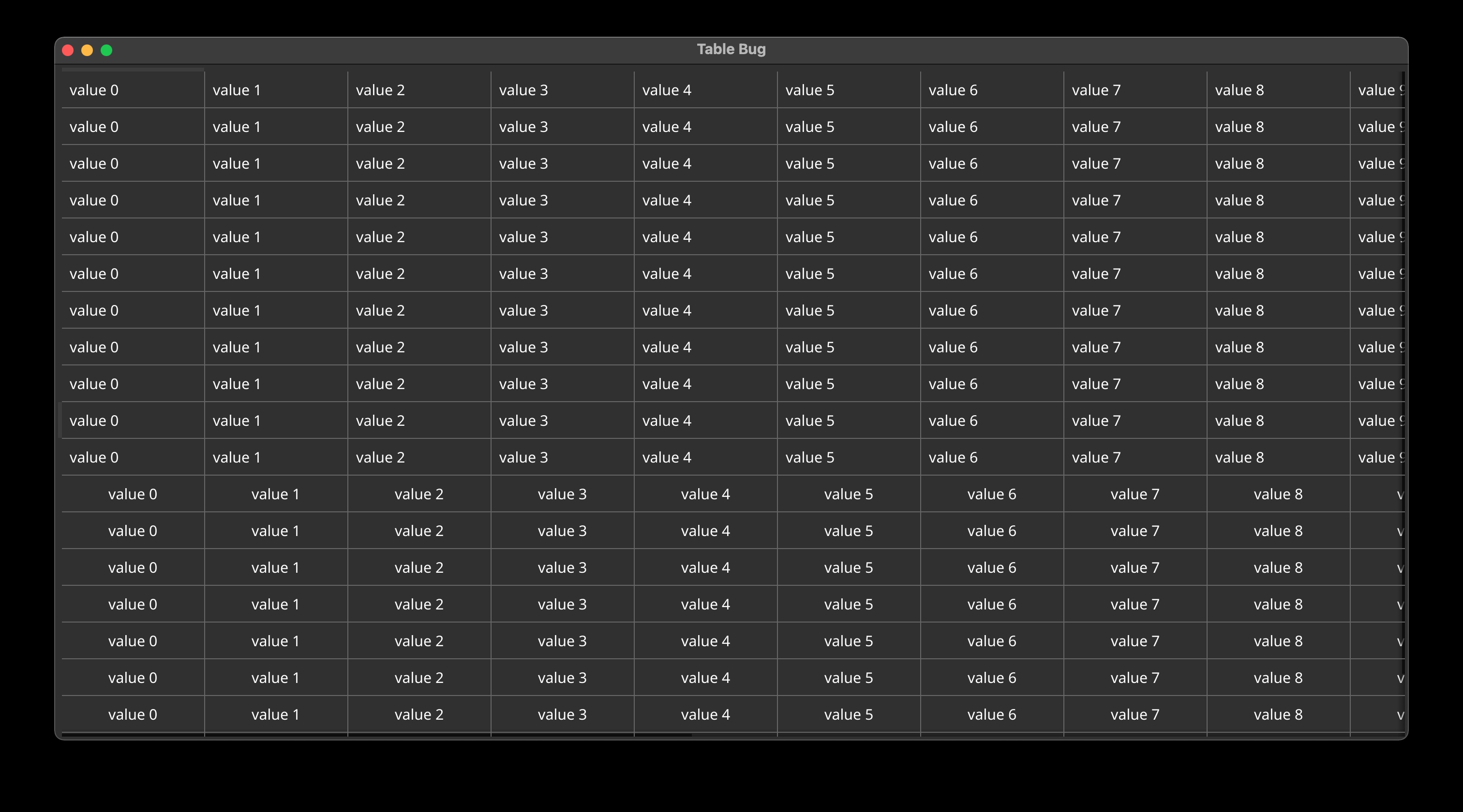 Inconsistent table rendering on resize with dynamic text alignment ...