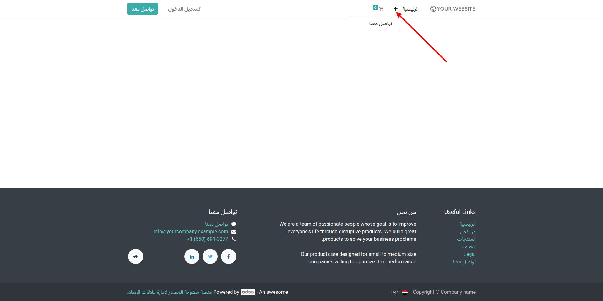 [14.0] website: issue with menu when languge direction is RTL · Issue #67024 · odoo/odoo · GitHub
