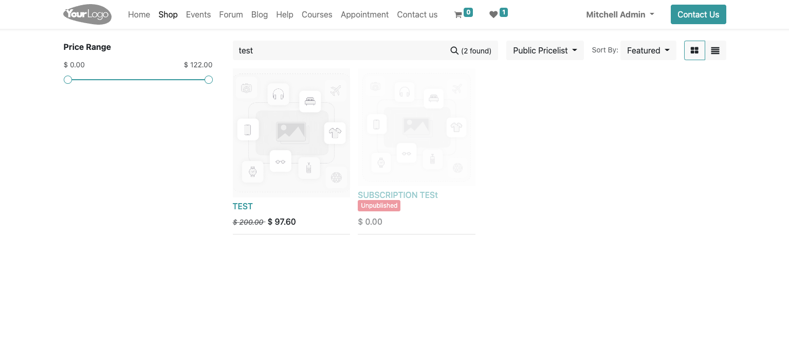[16.0] website_sale: strike-through price not uniform on website when product have pricelist ...