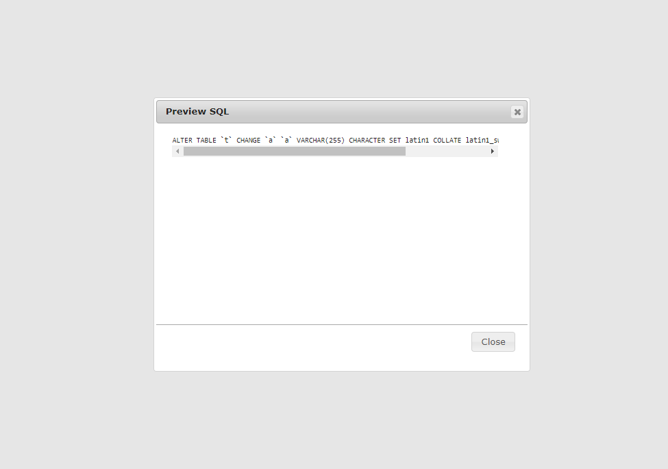 Improve Preview window · Issue #14733 · phpmyadmin/phpmyadmin · GitHub
