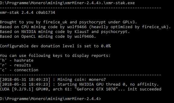 Miner closes after start with no errors · Issue #1611 · fireice-uk/xmr-stak · GitHub