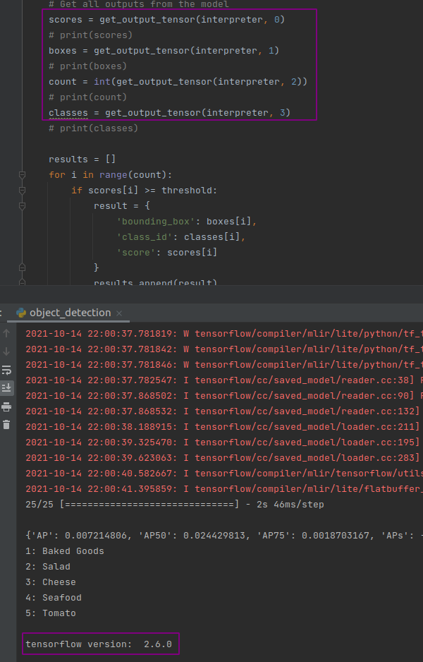 The difference in the return order of object detection results in tf2.5 ...