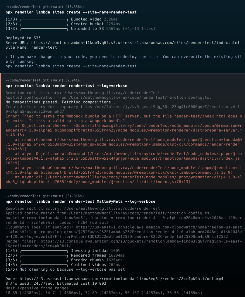 Error when requesting lambda rendering without passing composition name · Issue #2470 · remotion ...