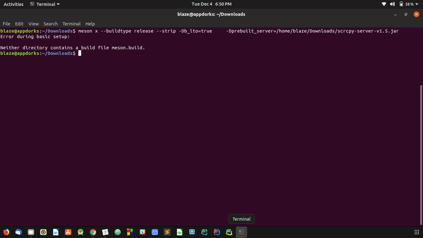 Not able to build it on a Linux Distro · Issue #364 · Genymobile/scrcpy ...