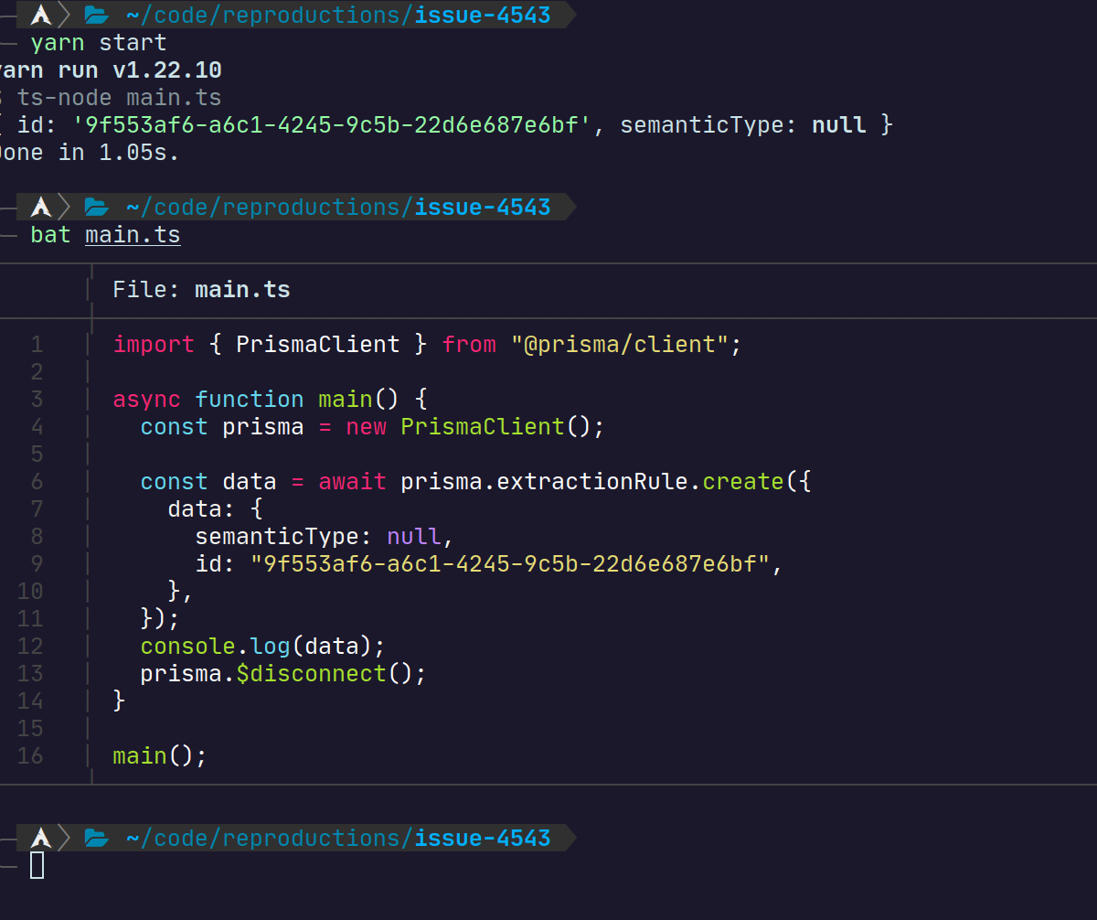 Incorrect PrismaClientKnownRequestError · Issue #4543 · prisma/prisma · GitHub