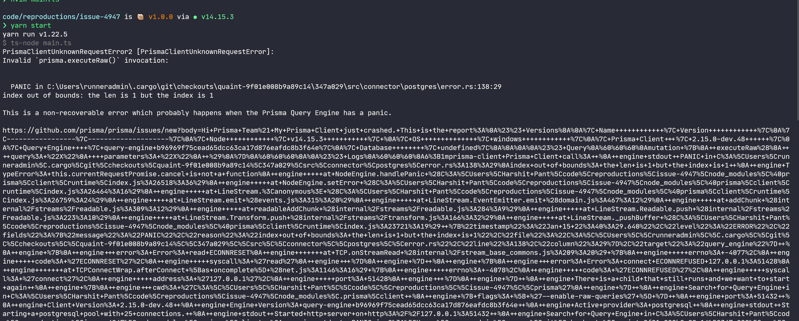 Missing h in http panic error · Issue #5125 · prisma/prisma · GitHub