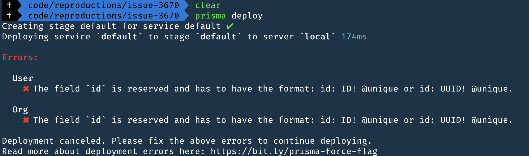 Field Id Is Not Defined In The Input Type When Using In Where · Issue 3670 · Prismaprisma1 8400