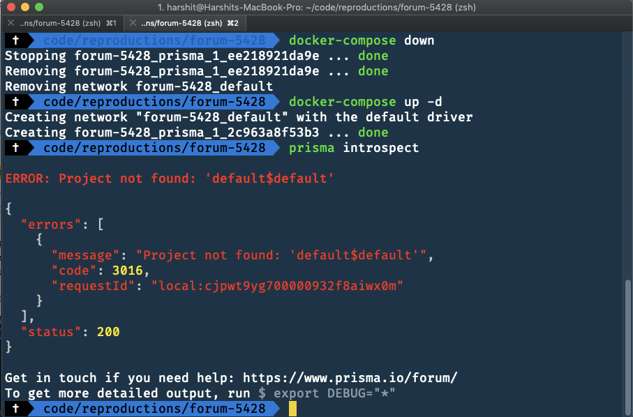 `prisma introspect` throws Project not found · Issue #3751 · prisma ...