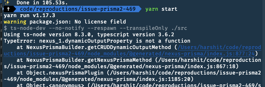 After installing preview-9, unable to run Node.js server · Issue #372 · graphql-nexus/nexus ...