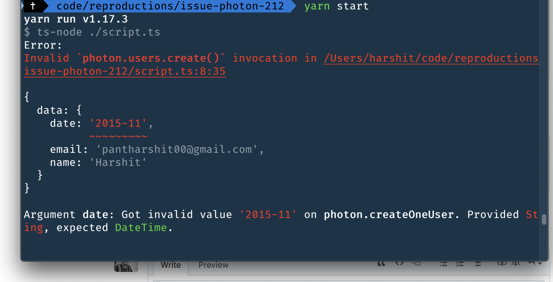 Date Time Only Accepts Iso 8601 Format · Issue 212 · Prismaprisma Client Js · Github