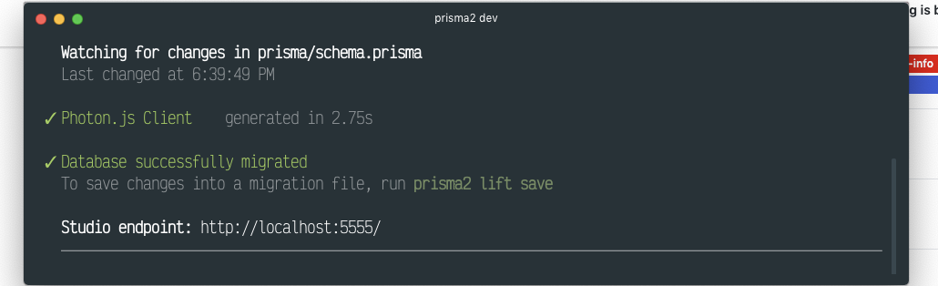 `prisma2 dev`: Lots of blank space which hides a lot of output when terminal is small & it ...