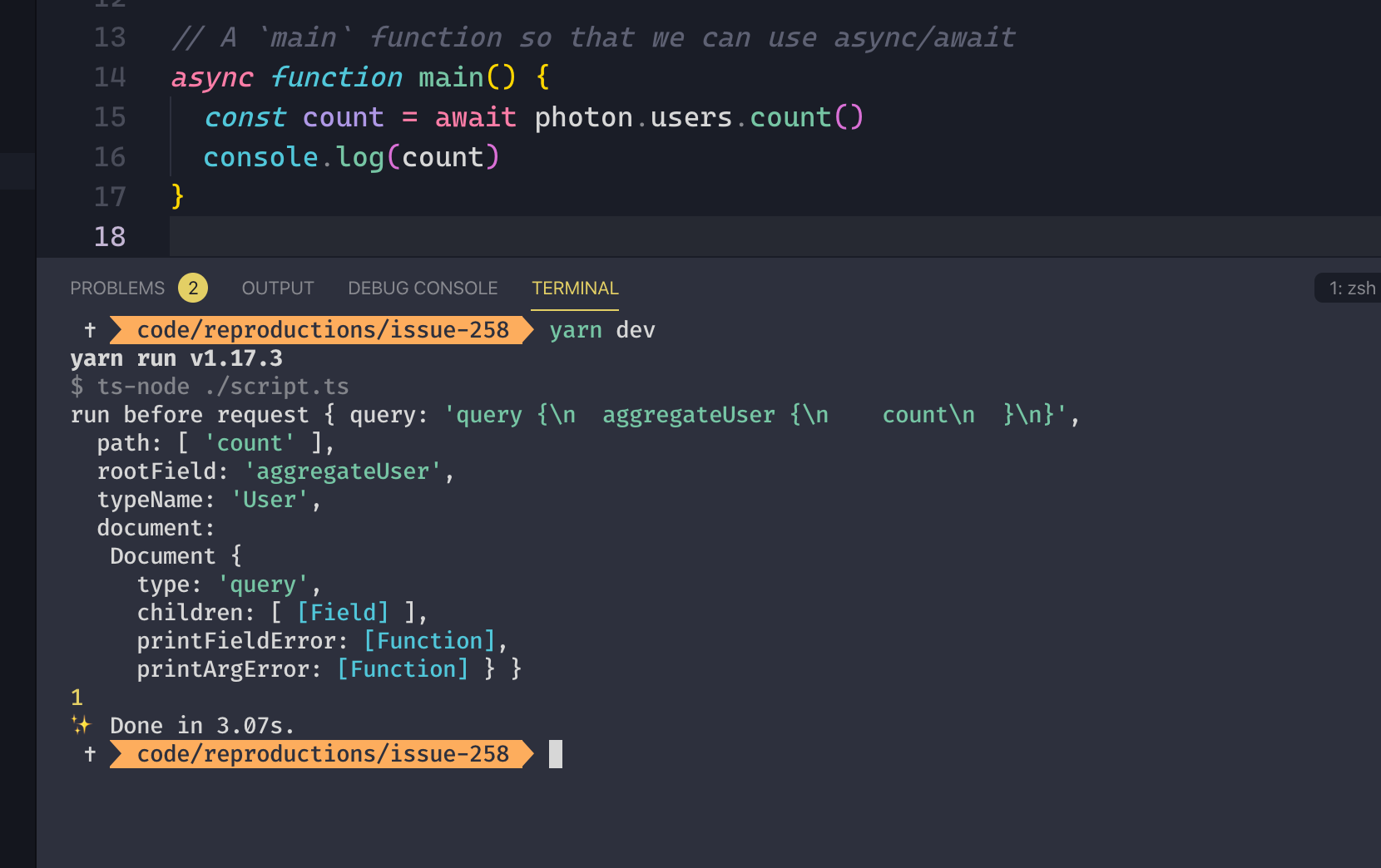`count` queries do not invoke `beforeRequest` hook · Issue #258 · prisma/prisma-client-js · GitHub