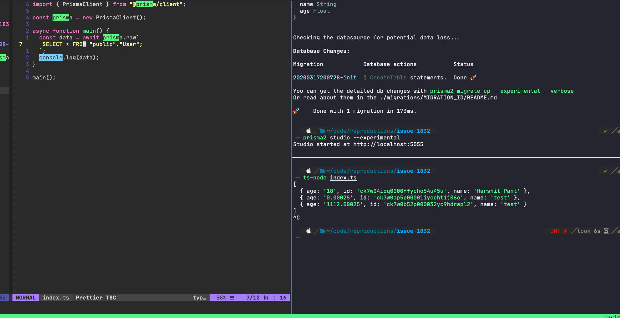 Wrong Response Data For Floats From Raw Query After Update To Preview024 · Issue 1832 · Prisma