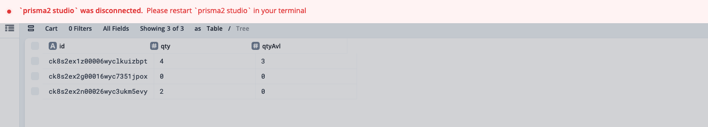 Outdated command name on disconnection error box · Issue #402 · prisma/studio · GitHub