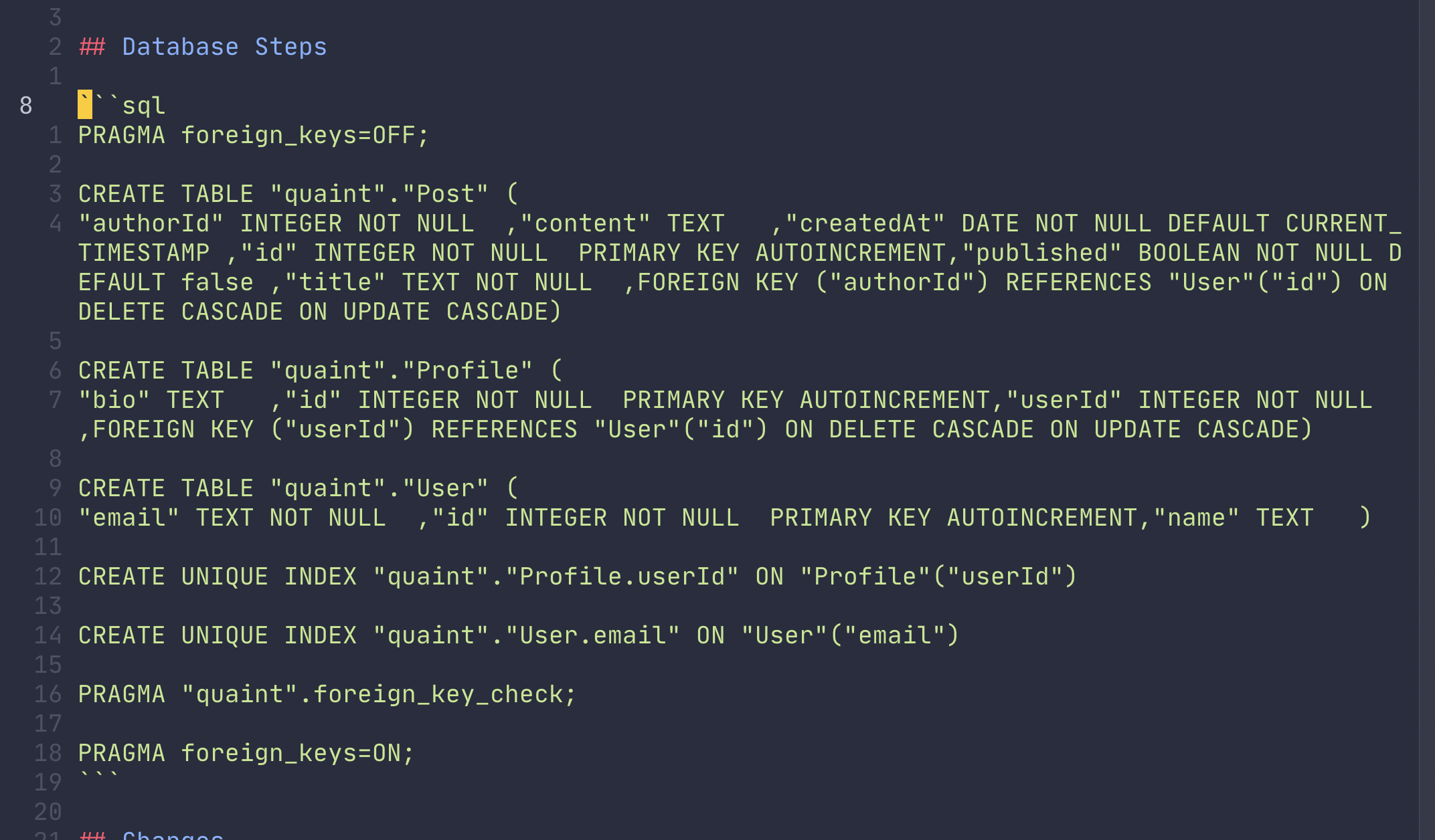 SQLite: unexpected db schema created · Issue #196 · prisma/migrate · GitHub
