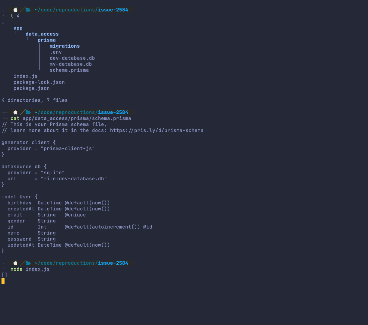 "'node_modules/@prisma/client' has no exported member 'PrismaClient'." when using symlinks ...