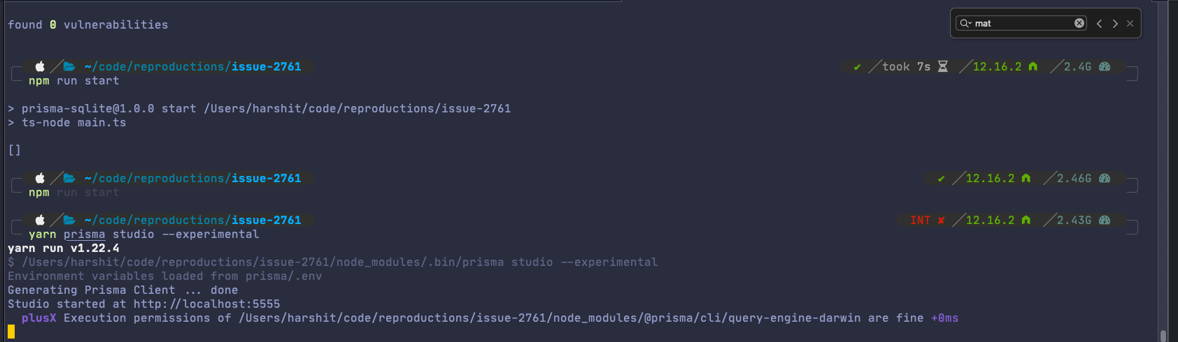 PrismaClientInitializationError: Invalid `prisma.post.findMany ...