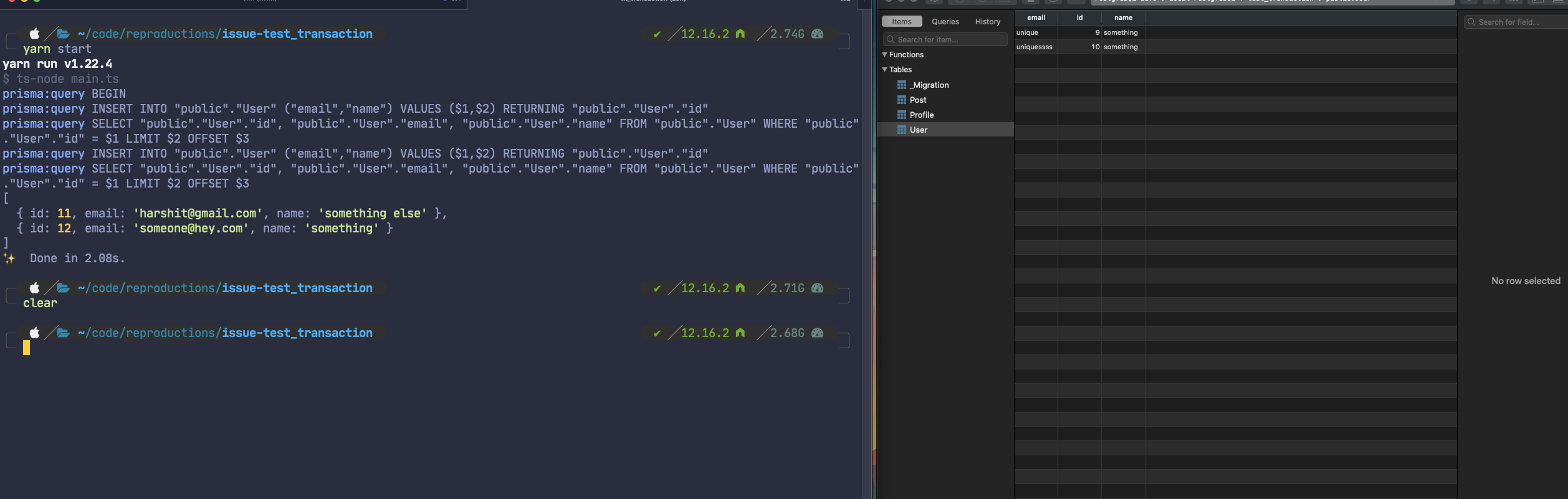 Transaction Api Is Not Writing The Transaction · Issue 750 · Prismaprisma Client Js · Github
