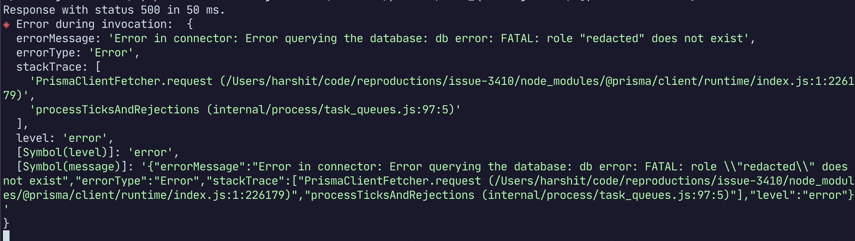 `netlify dev` cuts off part of error message in stacktrace · Issue ...