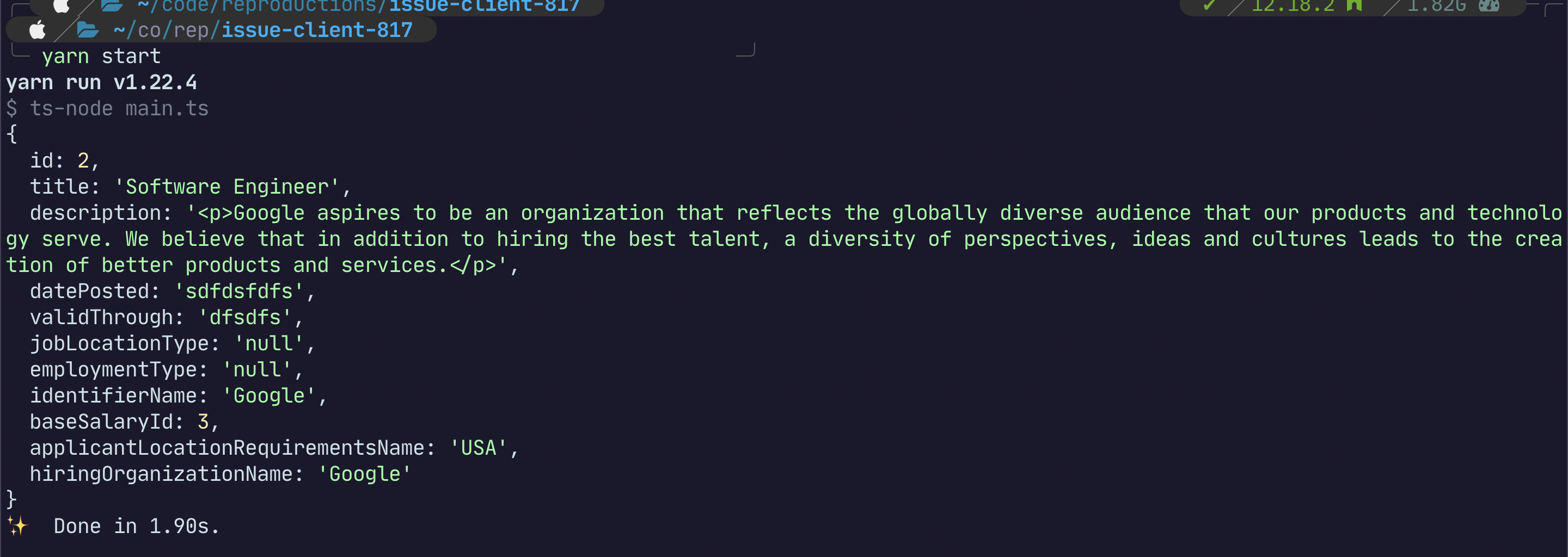 PrismaClientUnknownRequestError: Invalid `prisma.jobPosting.create()` invocation · Issue #817 ...
