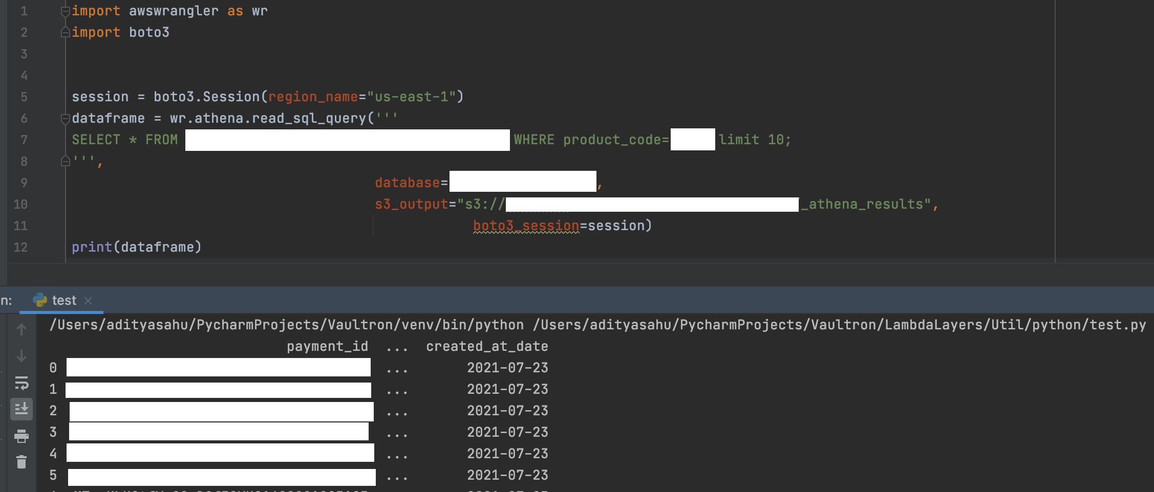 NoRegionError; For queries that return 0 result · Issue #840 · aws/aws-sdk-pandas · GitHub