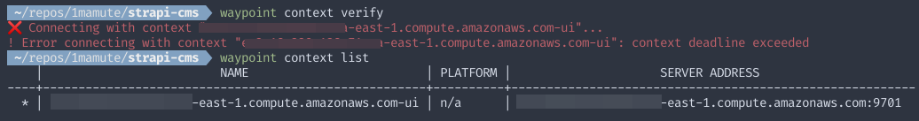 failed to create client: context deadline exceeded · Issue #669 · hashicorp/waypoint · GitHub
