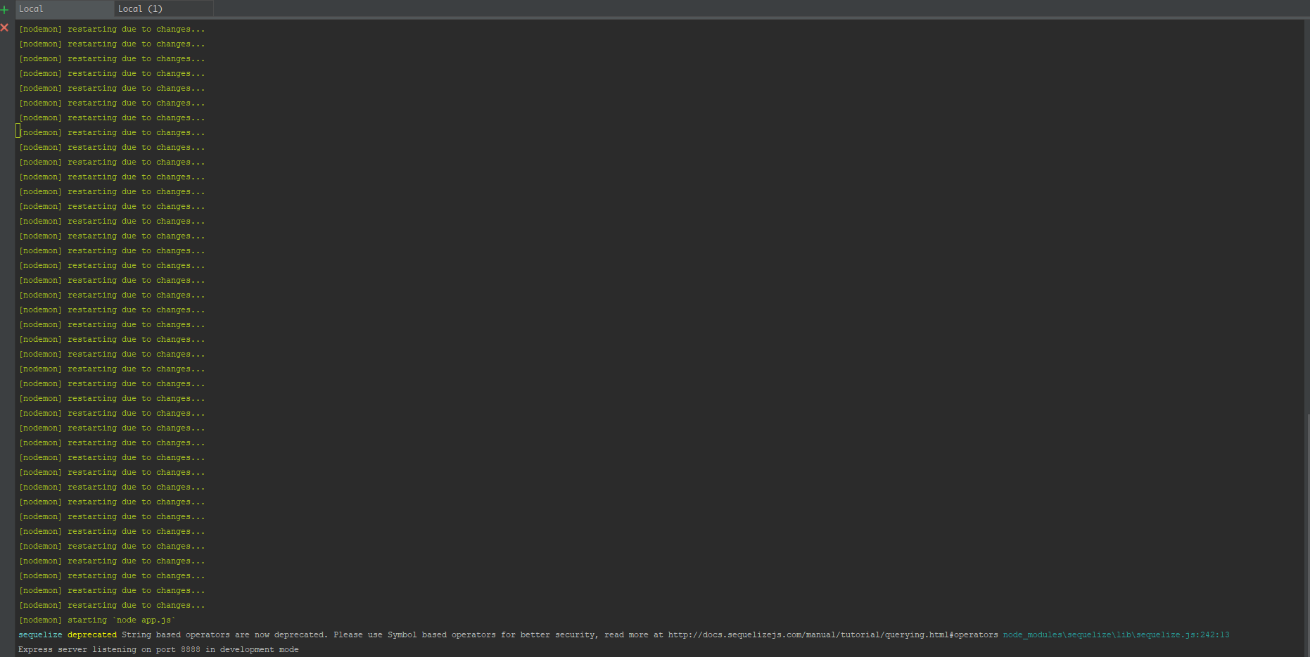 Many restarting after any simple change · Issue #1368 · remy/nodemon · GitHub