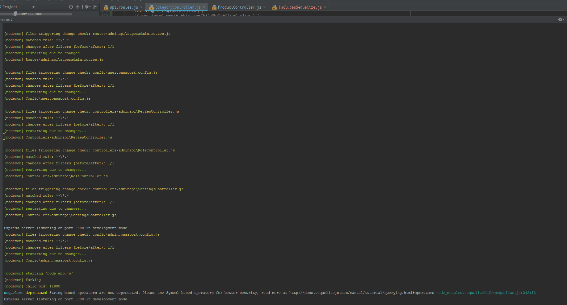 Many restarting after any simple change · Issue #1368 · remy/nodemon · GitHub