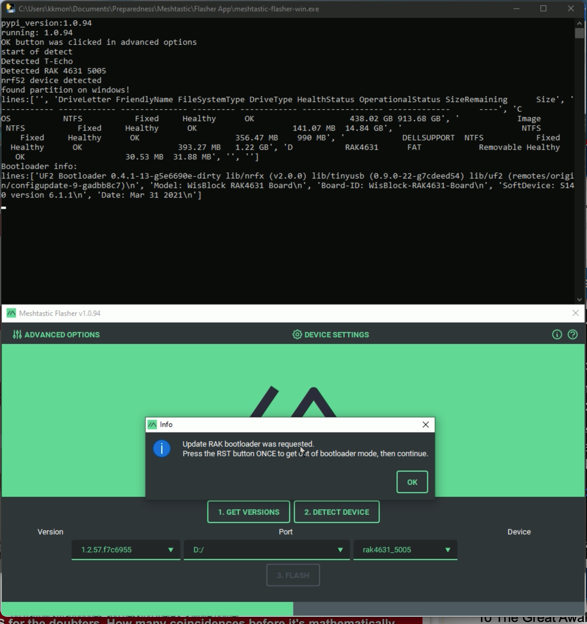 RAK bootloader is not updating · Issue #135 · meshtastic/Meshtastic-gui-installer · GitHub