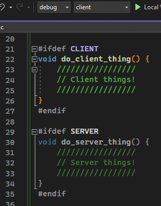 Build configuration pulldown to determine what code is grayed out based on active crate features ...