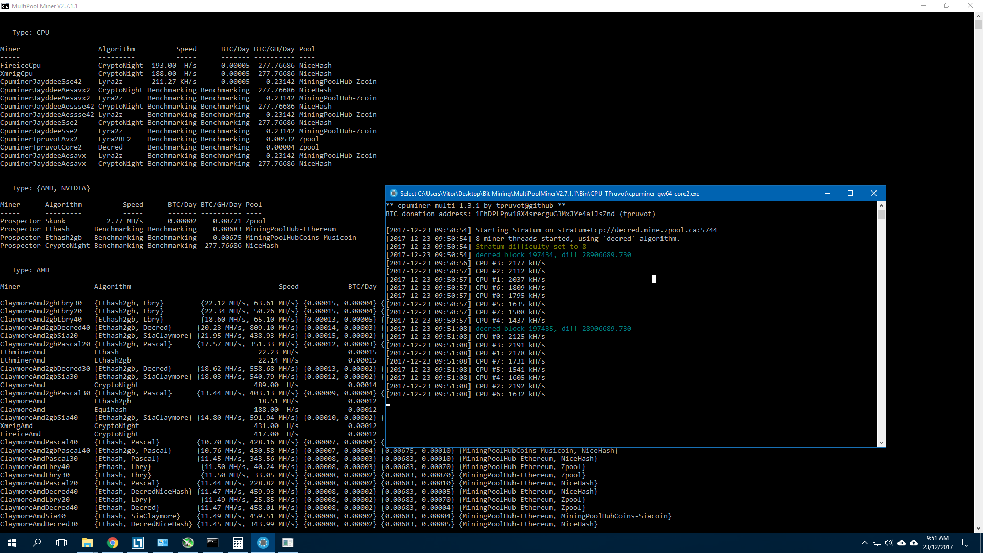 benchmark not populating data · Issue #138 · MultiPoolMiner/MultiPoolMiner · GitHub