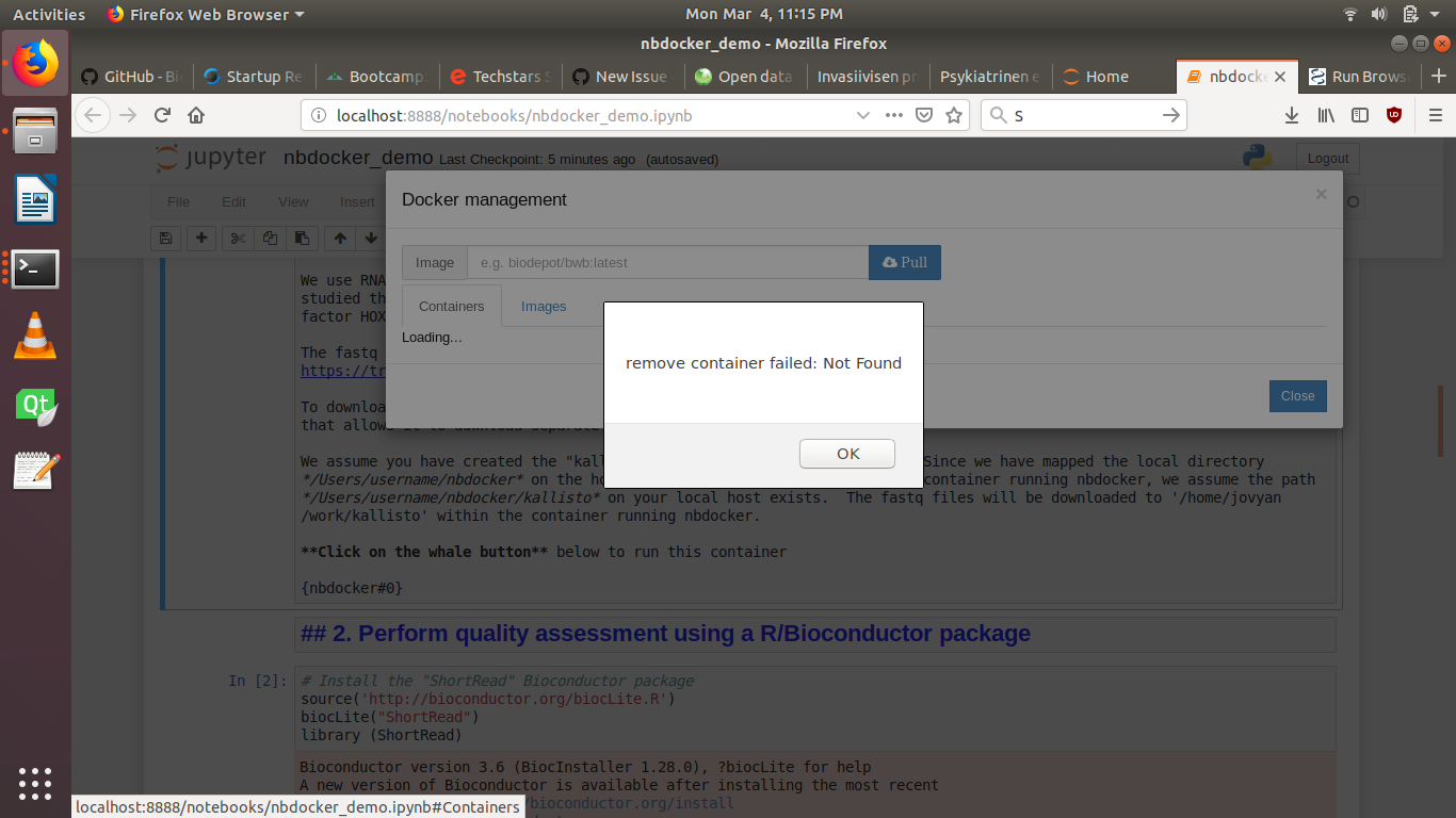 errors on Ubuntu · Issue #1 · BioDepot/nbdocker · GitHub